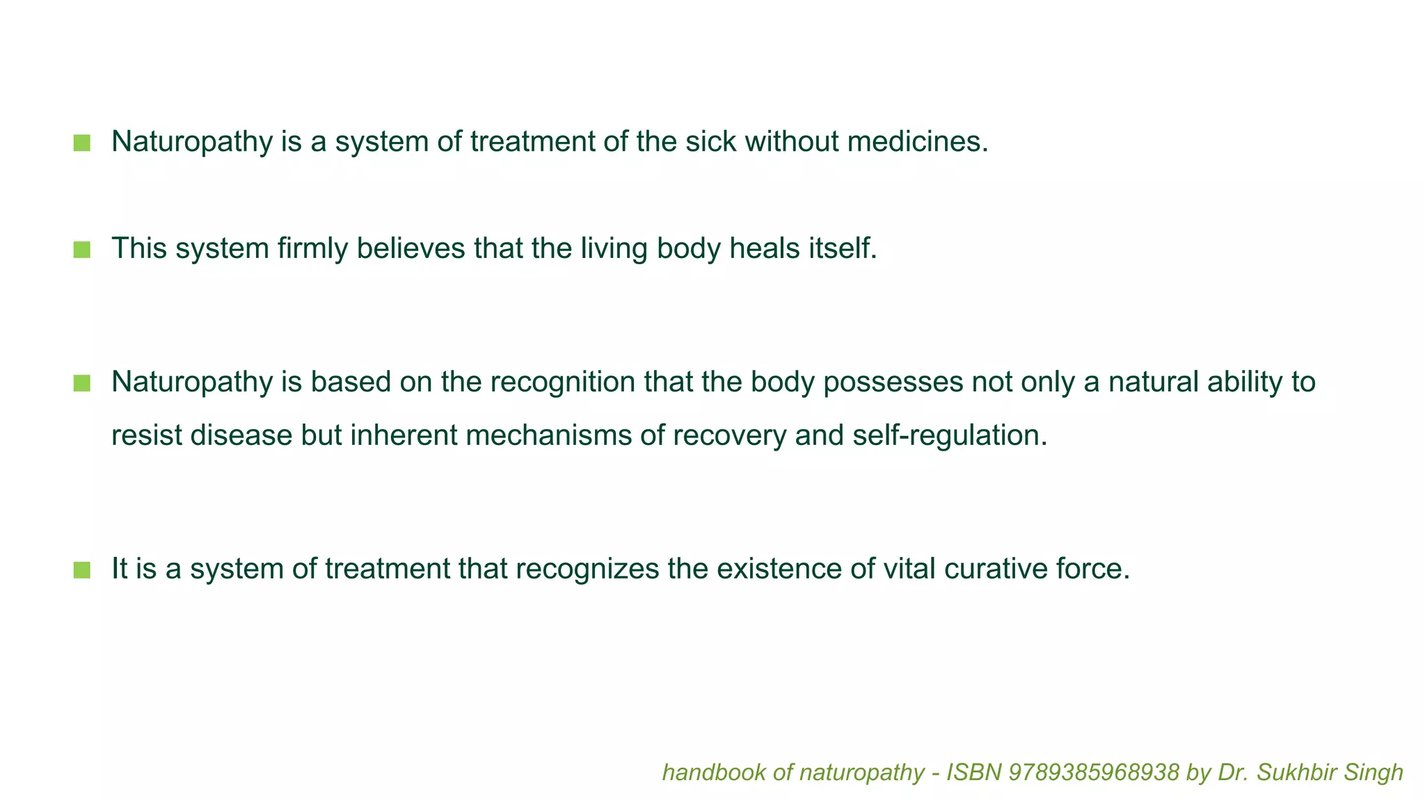 BASIC PRINCIPLES OF NATUROPATHY | PPTX