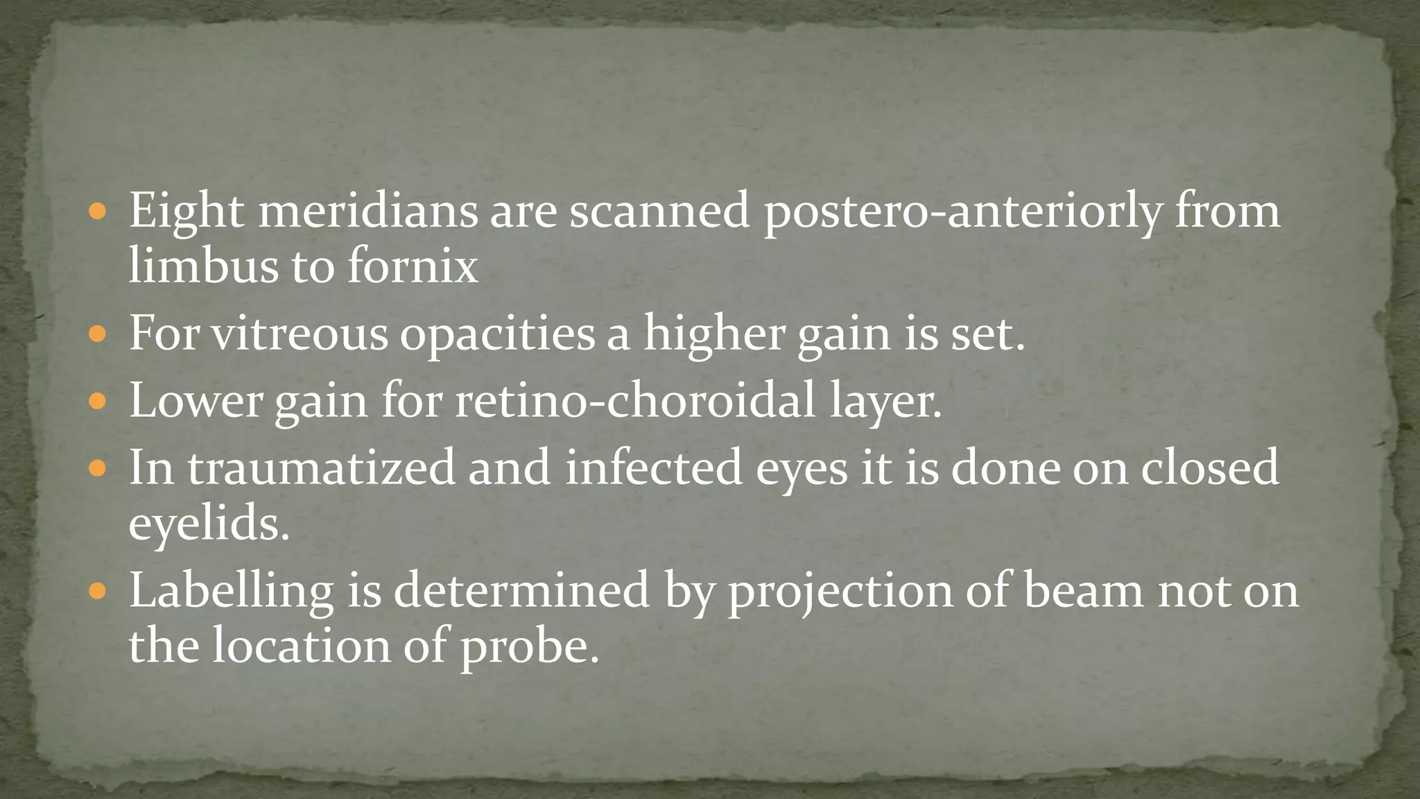 Basic principles of ocular ultrasonography | PPTX