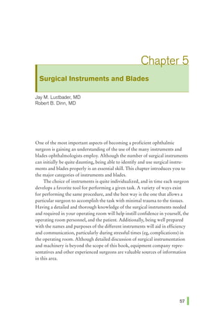 Basic Principles of Ophthalmic Surgery.. | PDF