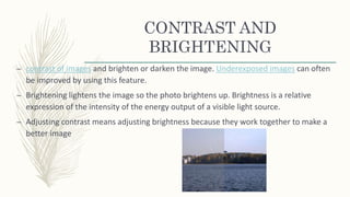 Basic principles of photo editing | PPTX