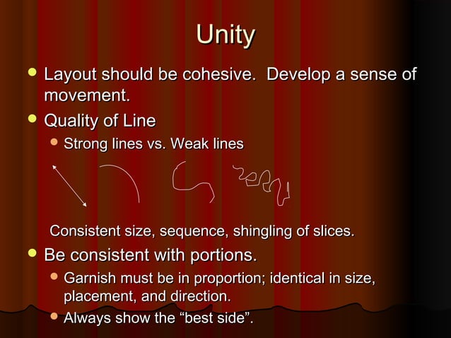 Basic principles of platter presentation
