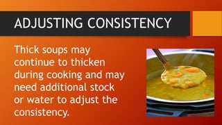 Basic principles of preparing soups | PPTX
