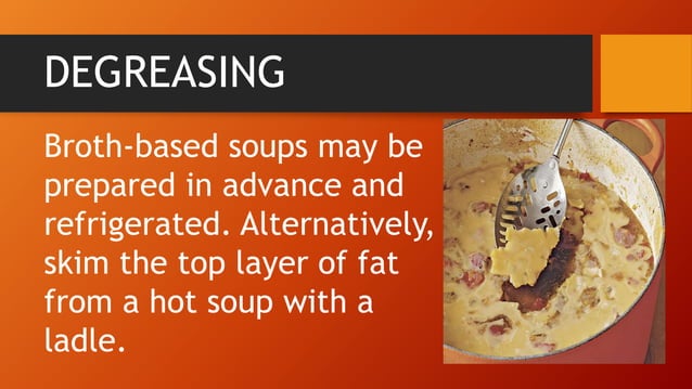 Basic principles of preparing soups | PPTX | Cooking | Food & Drink
