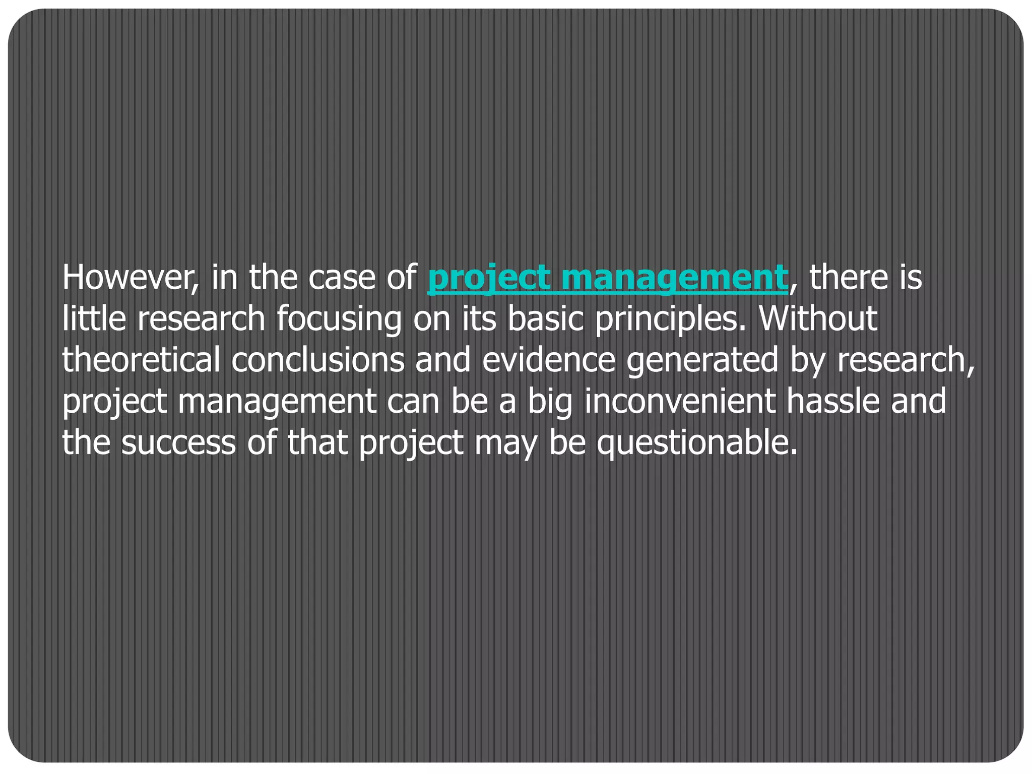 Basic Principles of Project Management | PPTX