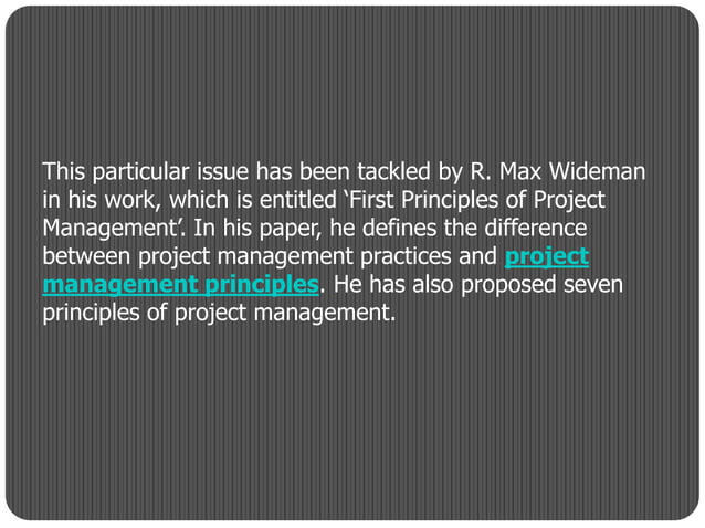 Basic Principles of Project Management | PPTX | Business | Business and ...