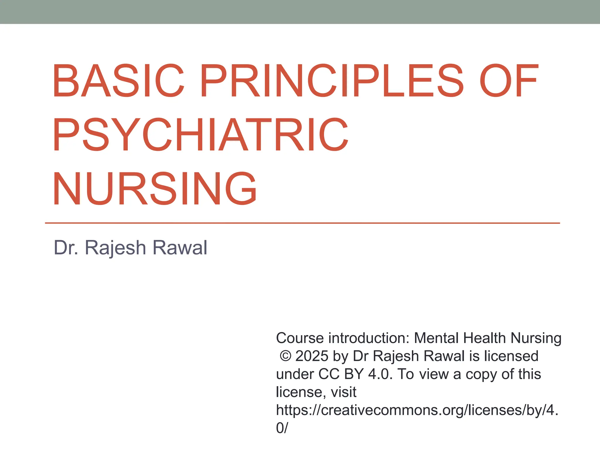 BASIC PRINCIPLES OF MENTAL HEALTH NURSING | PPT