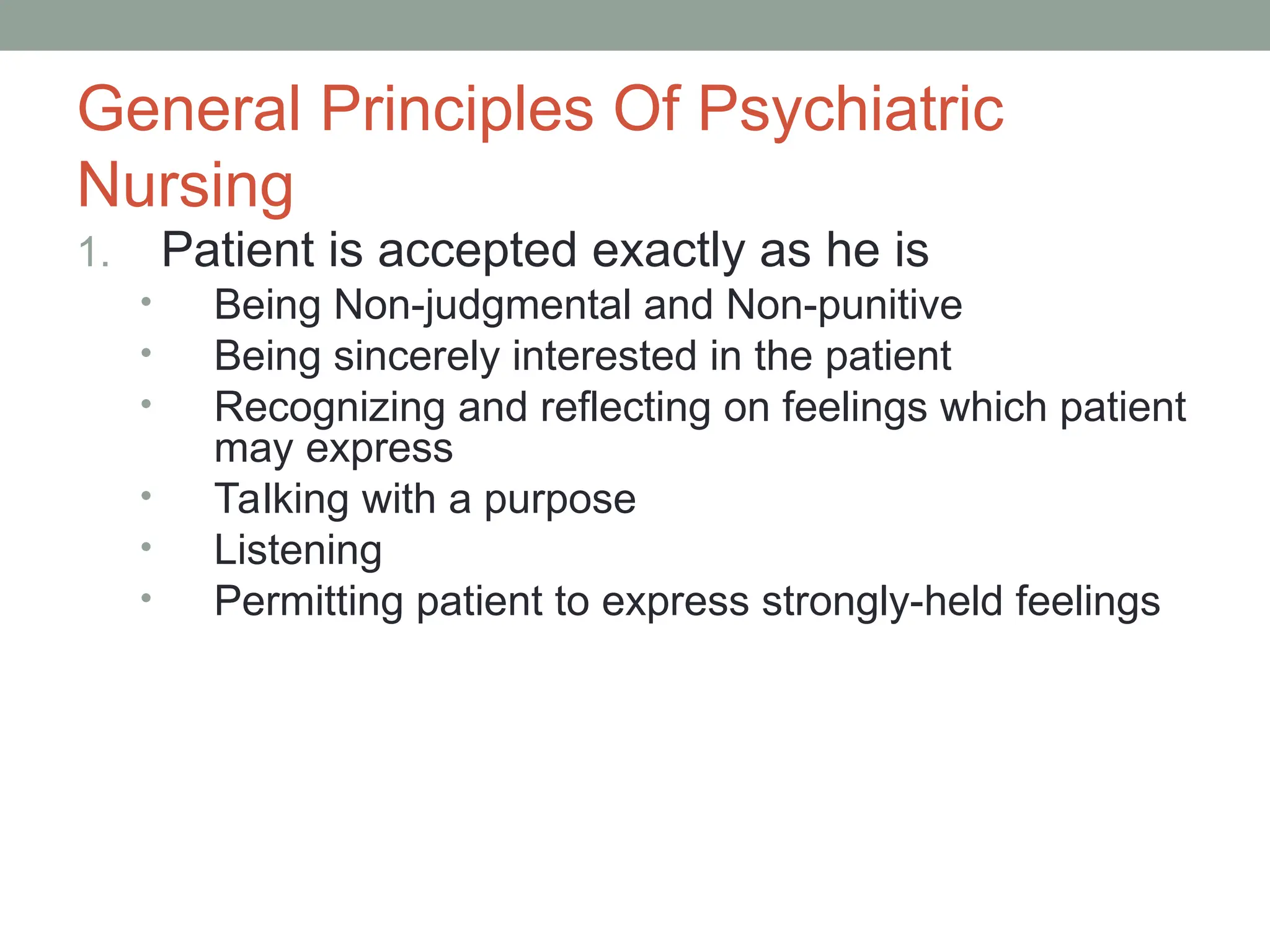 BASIC PRINCIPLES OF MENTAL HEALTH NURSING | PPT