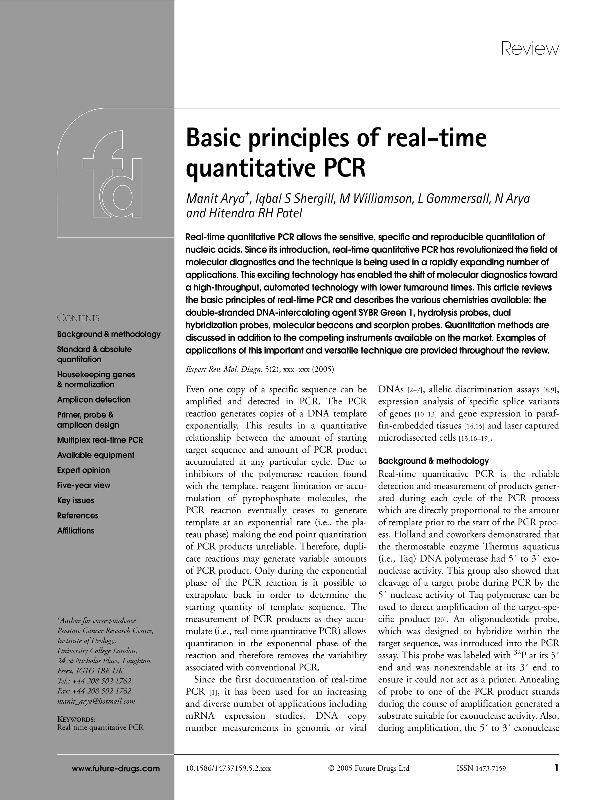 real time quantitative pcr | PDF