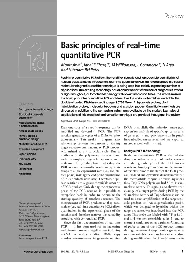 real time quantitative pcr | PDF