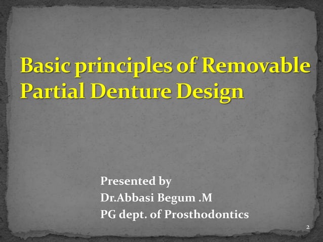 Basic principles of removable partial denture design copy | PPTX ...
