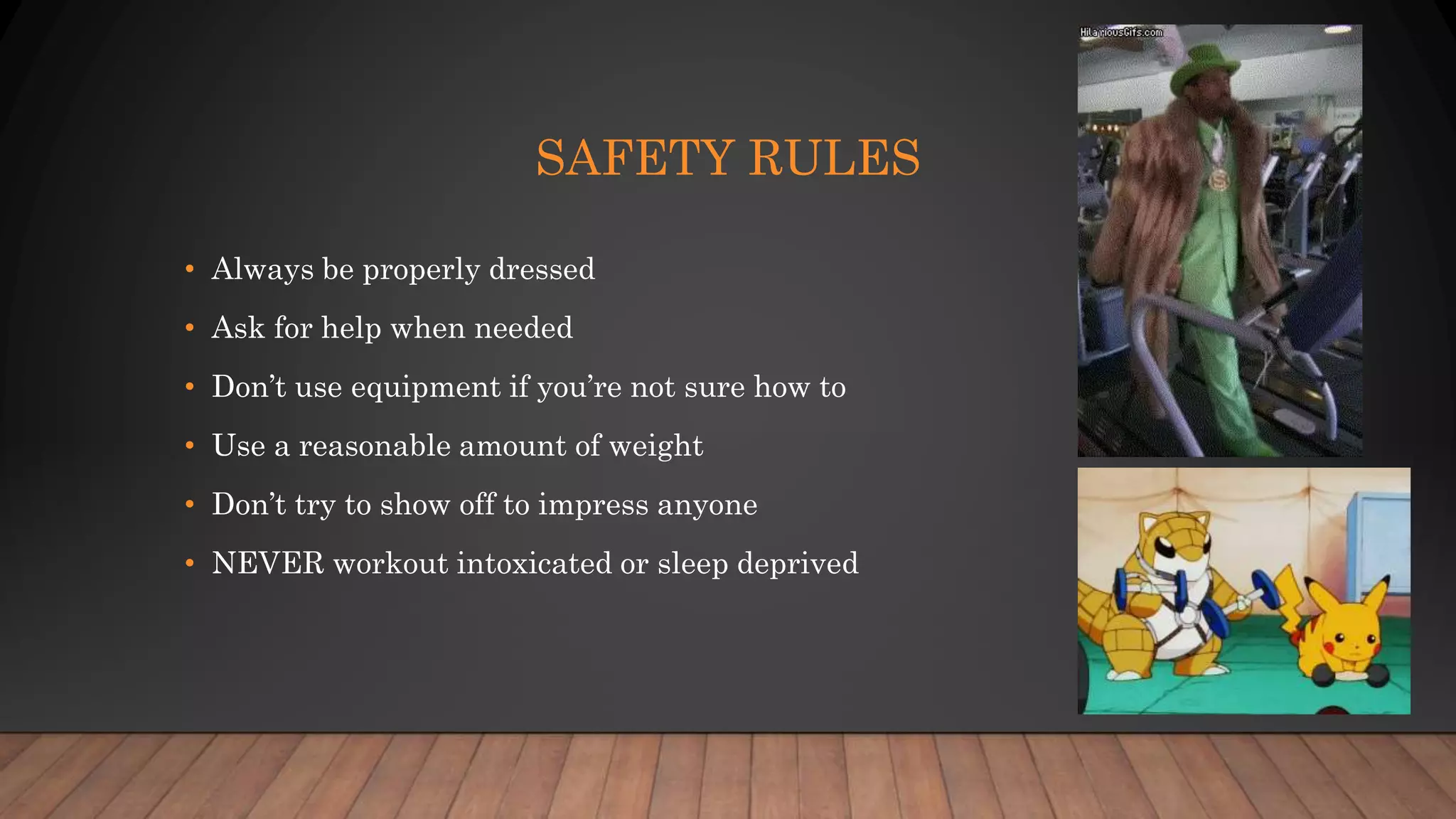 Basic Principles of Resistance Training and Gym Safety | PPT