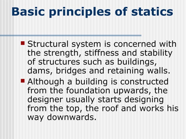 Basic Principles of Statics | PPT | Physics | Science