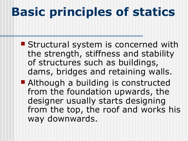 Basic Principles of Statics
