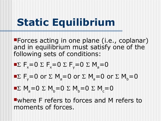 Basic Principles of Statics