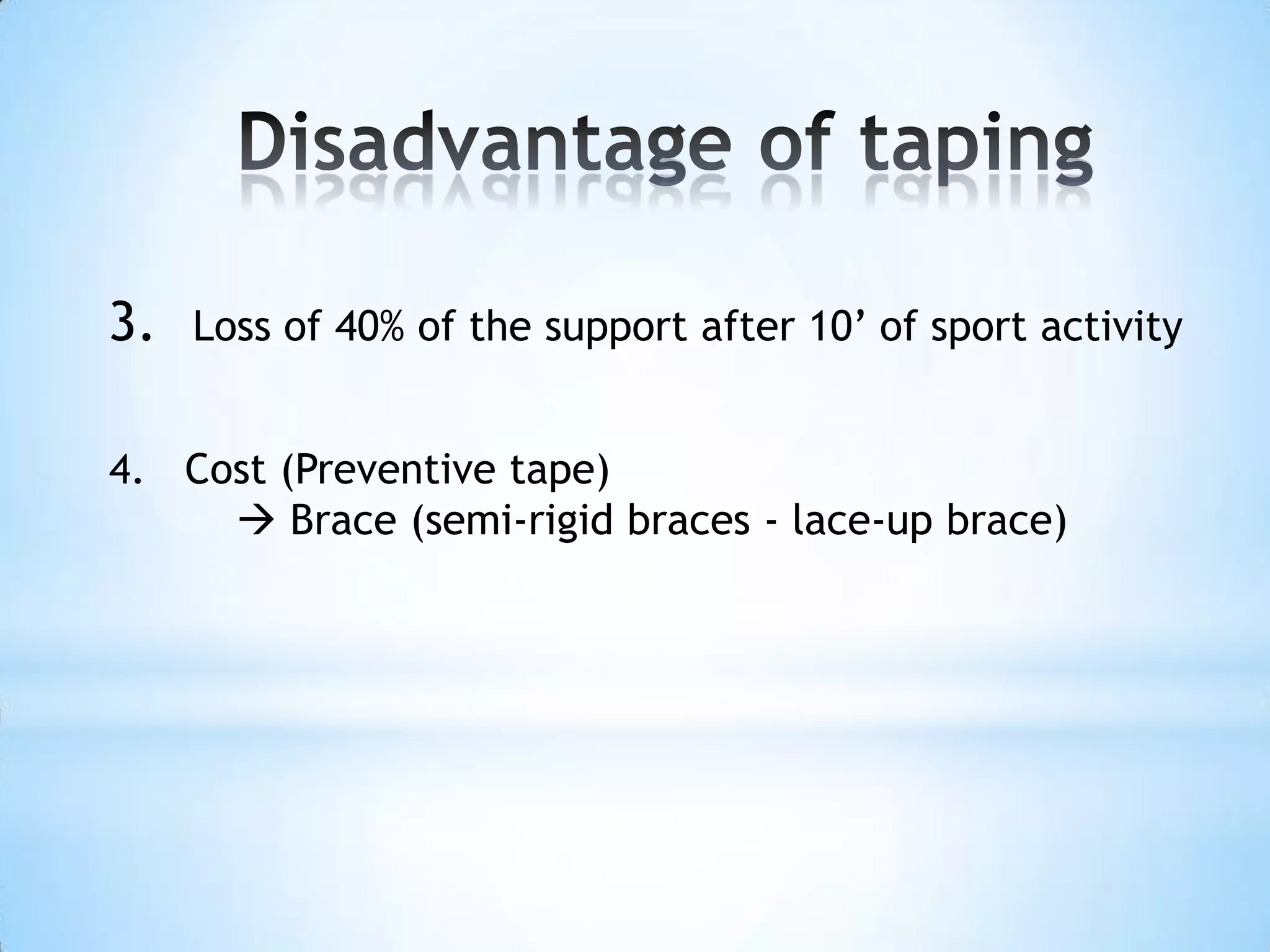 Basic principles of taping techniques - Mr. Marc Lievens | PPTX