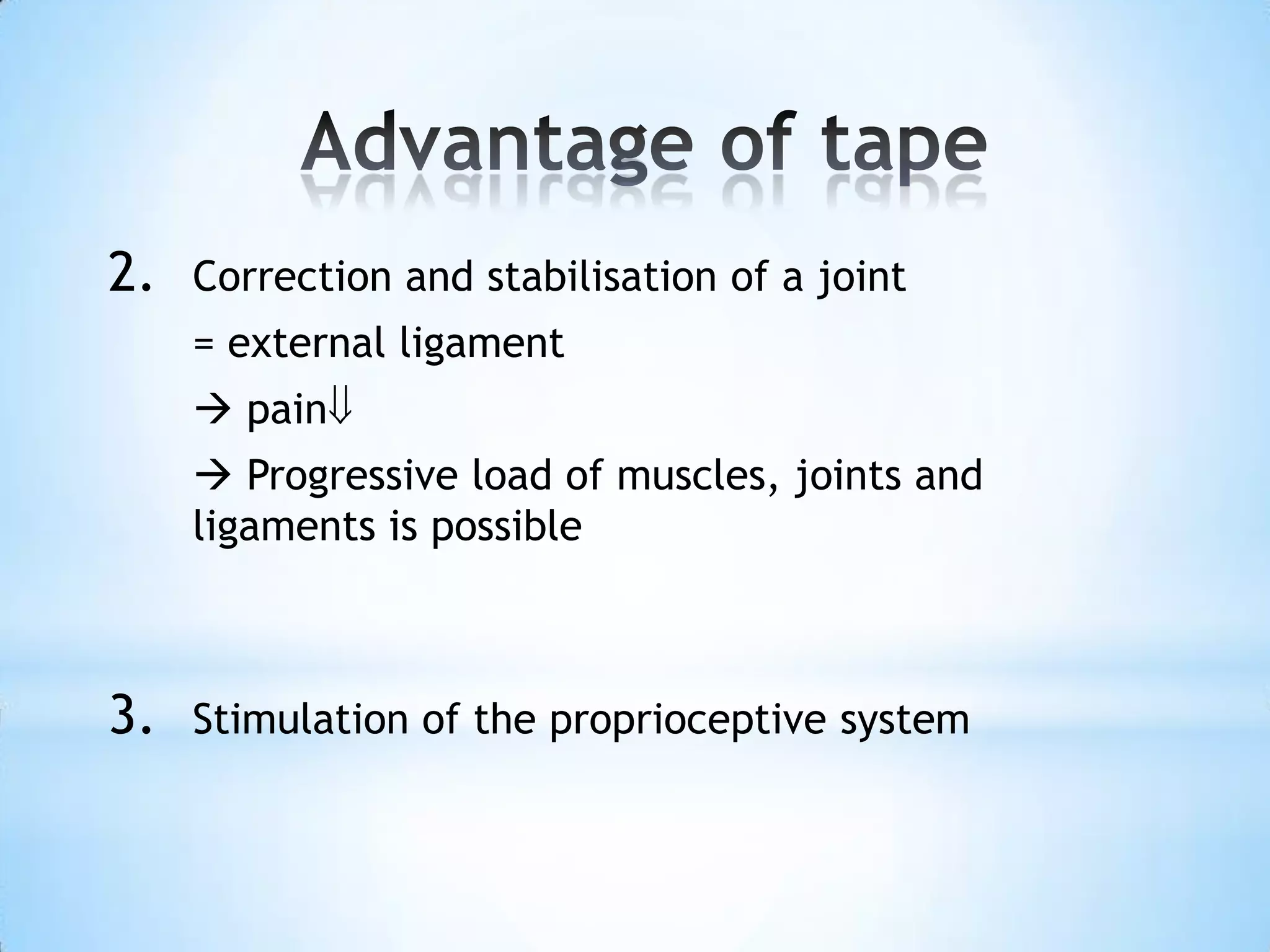Basic principles of taping techniques - Mr. Marc Lievens | PPTX