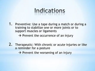 Basic principles of taping techniques - Mr. Marc Lievens | PPTX