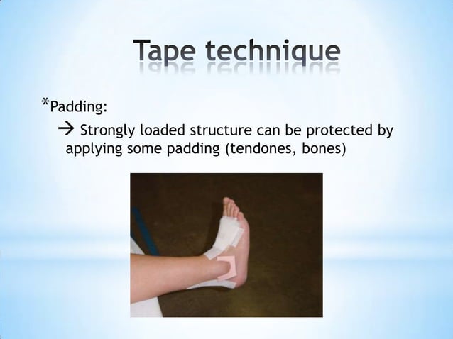 Basic principles of taping techniques - Mr. Marc Lievens | PPTX