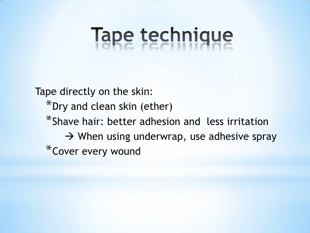 Basic principles of taping techniques - Mr. Marc Lievens