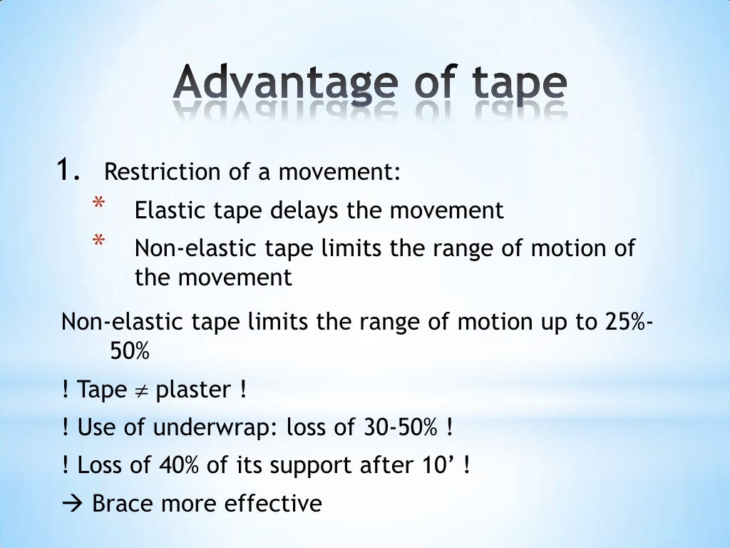 Basic principles of taping techniques - Mr. Marc Lievens