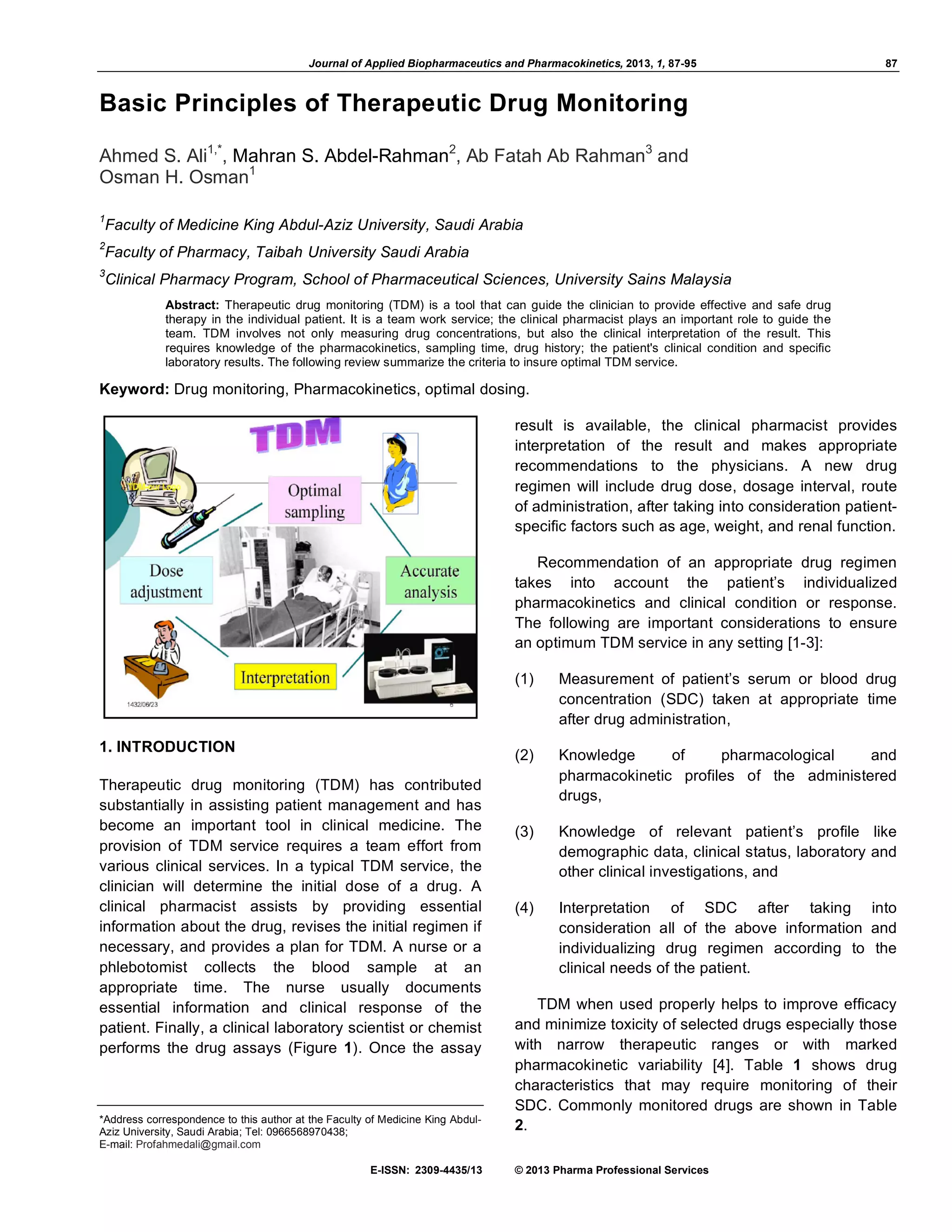Basic principles of tdm ali et al | PDF