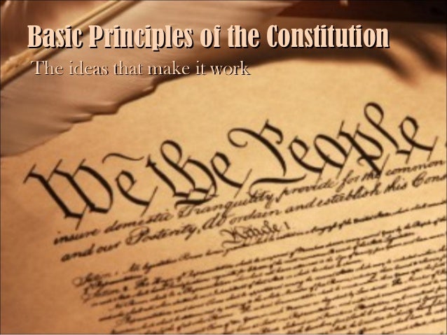 Basic principles of the constitution