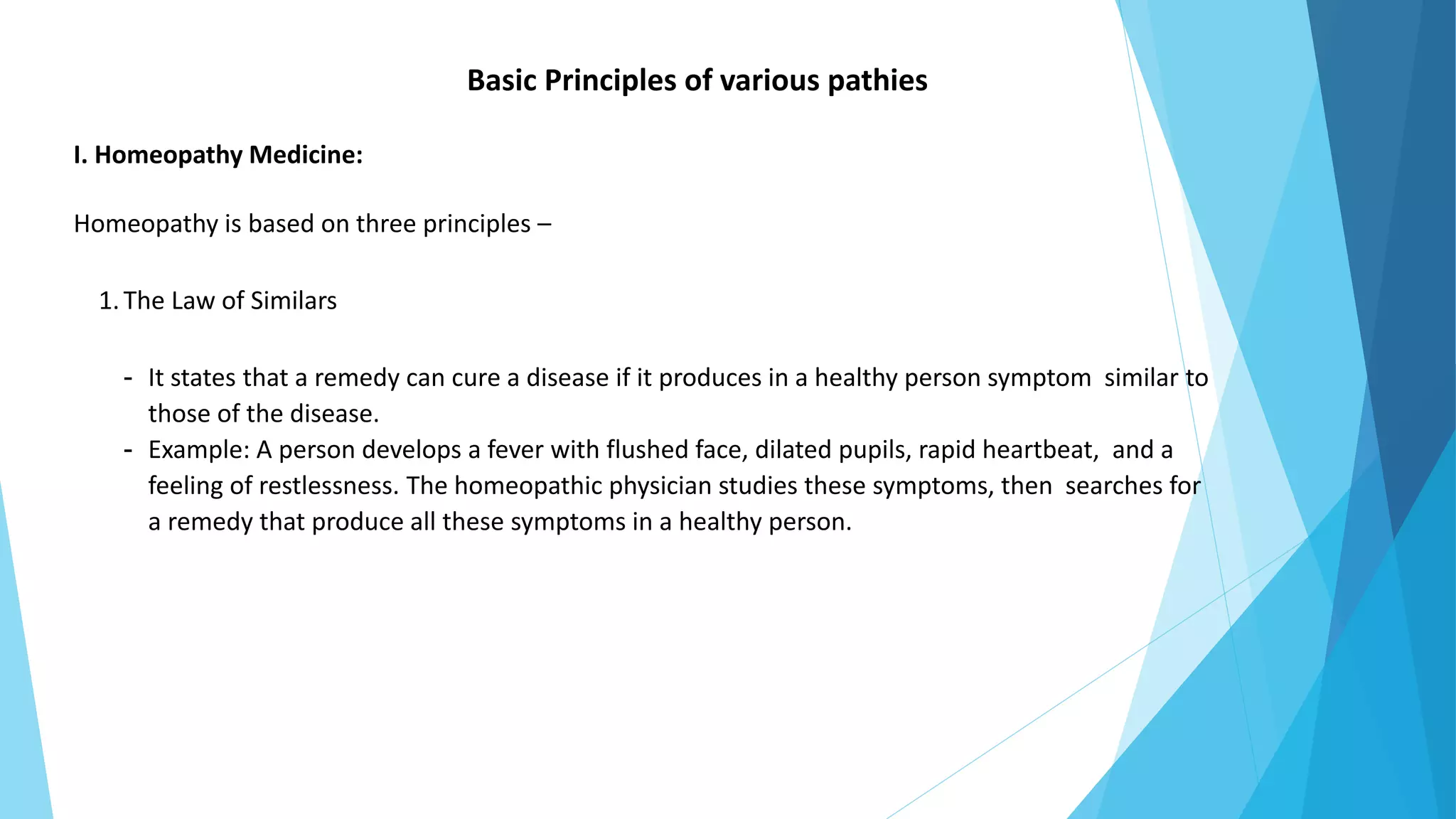 Basic principles of various pathies | PPT