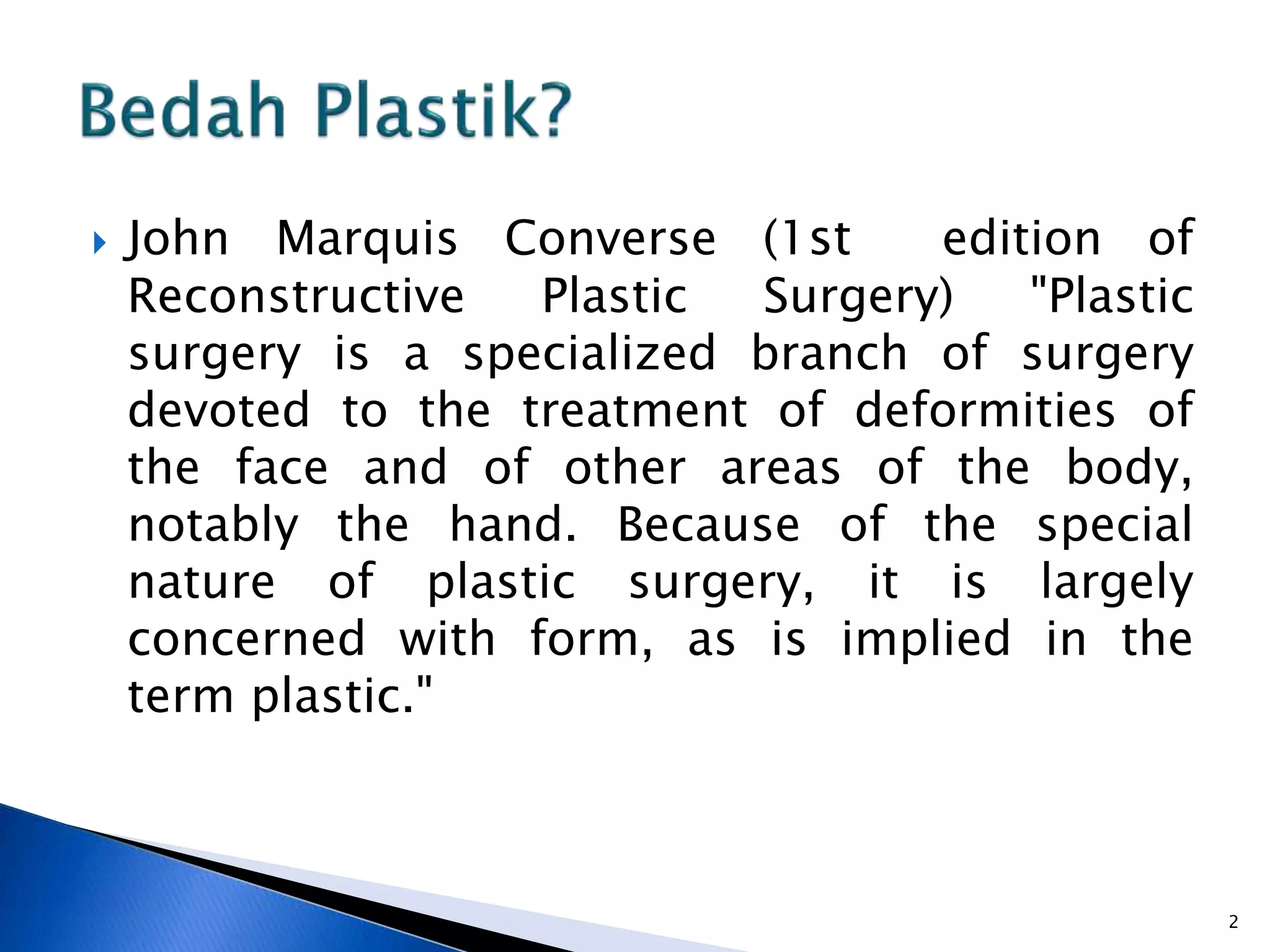 Basic principles plastic surgery | PPTX