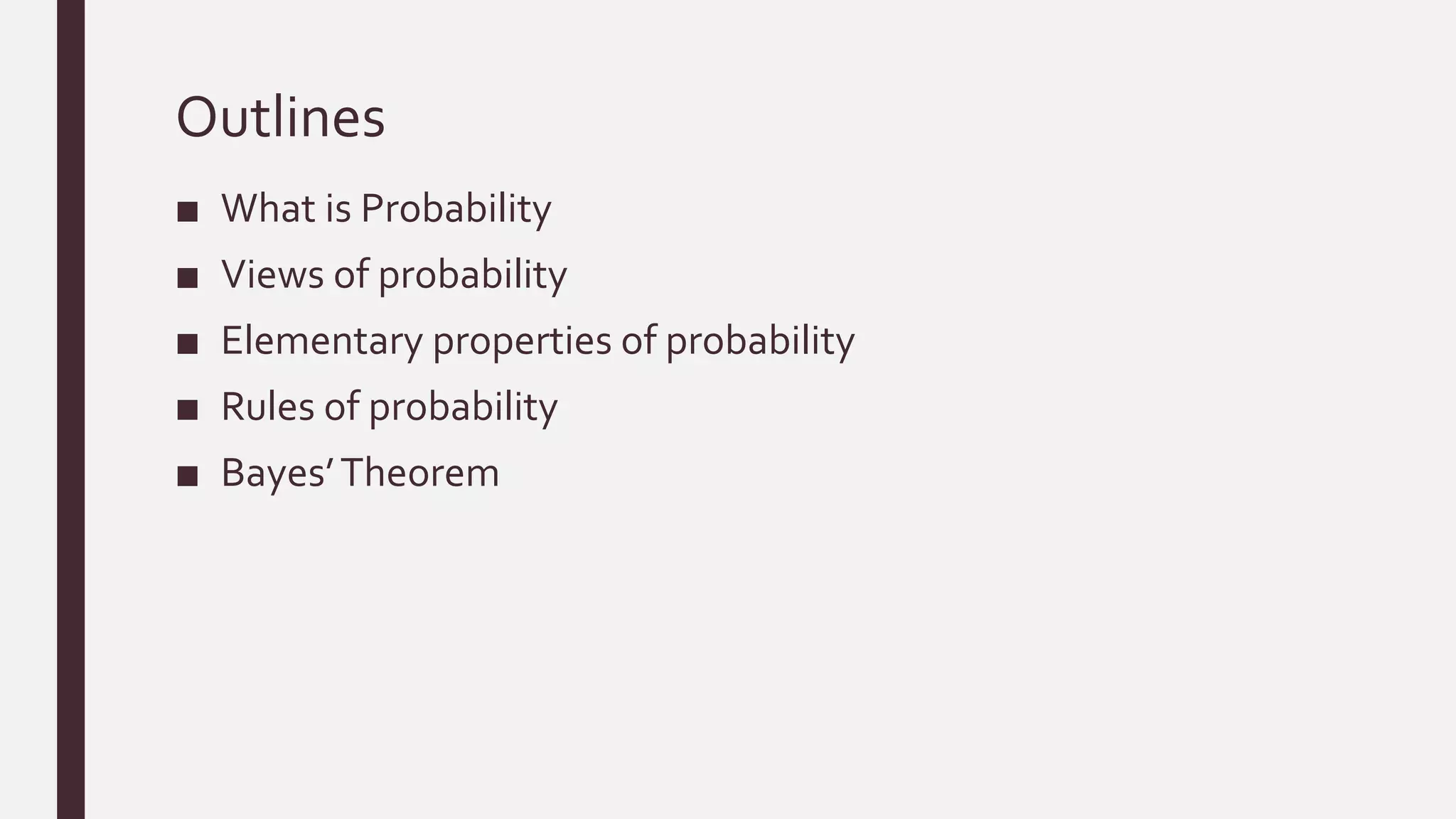 Basic probability concept | PPTX