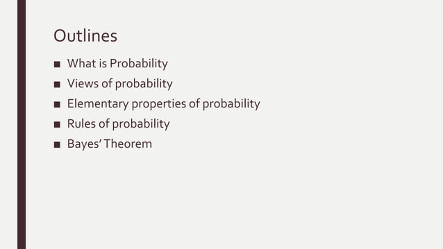 Basic probability concept | PPTX | Physics | Science