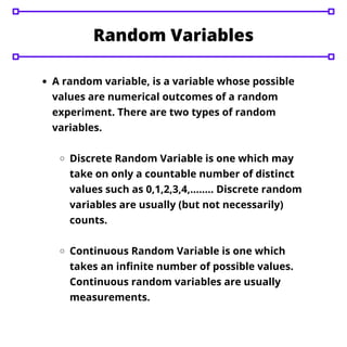 Basic probability theory and statistics | PDF