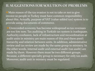 Basic Problems In Turkish Tax System | PPT