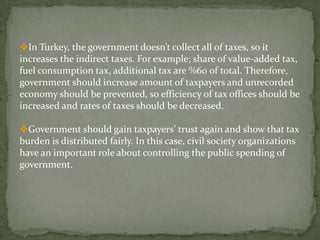 Basic Problems In Turkish Tax System | PPTX