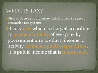 Basic Problems In Turkish Tax System | PPTX
