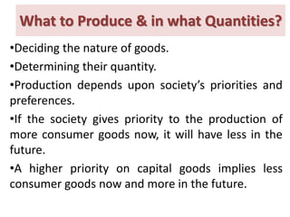 Basic Economic Problems | PPTX