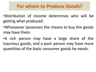 Basic Economic Problems | PPTX