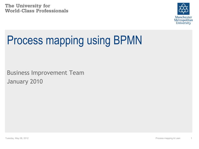 Basic process mapping using BPMN | PPTX