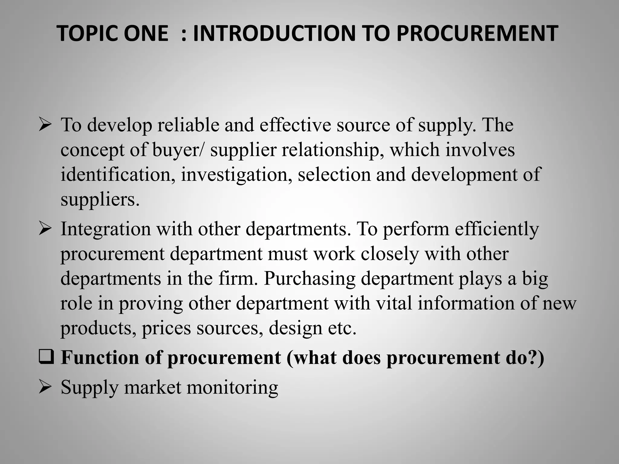 Basic procurement principle lect.1 | PPTX