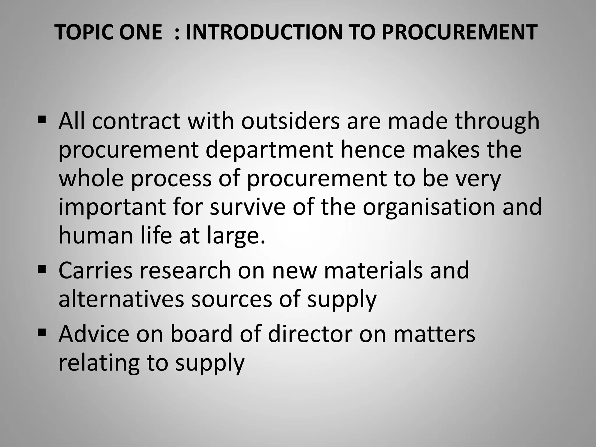 Basic procurement principle lect.1 | PPTX