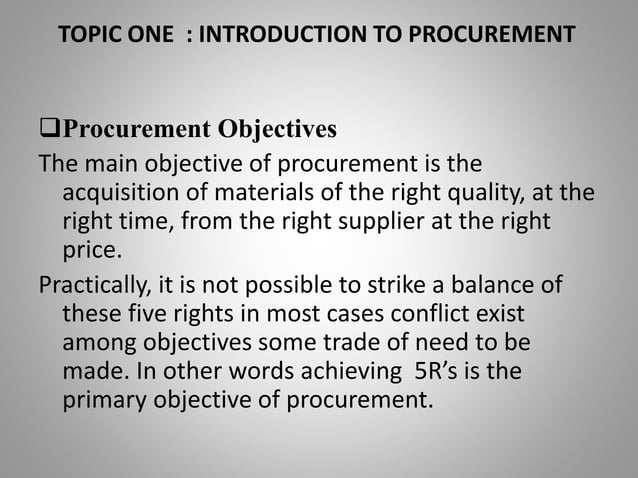 Basic procurement principle lect.1 | PPTX | Mergers and Acquisitions ...