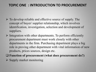 Basic procurement principle lect.1 | PPTX