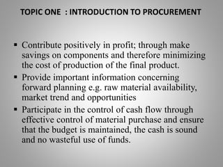 Basic procurement principle lect.1 | PPTX