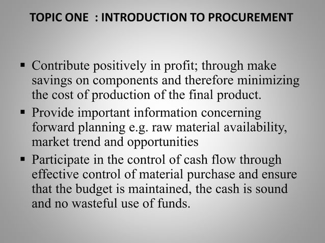 Basic procurement principle lect.1 | PPTX | Mergers and Acquisitions ...