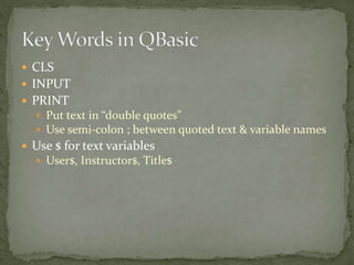 Basic programming | PPT