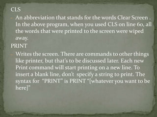 Basic programming | PPT
