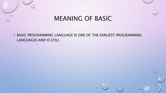 Basic programming | PPTX