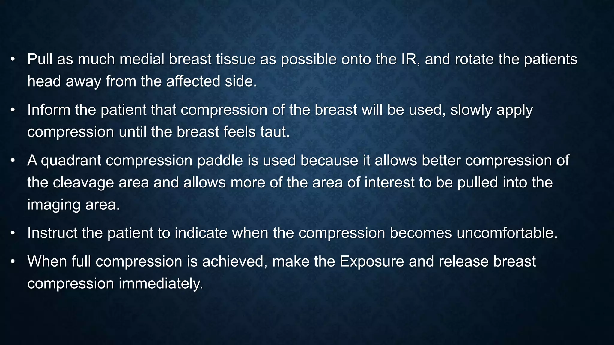 Basic projections of mammogram | PPTX