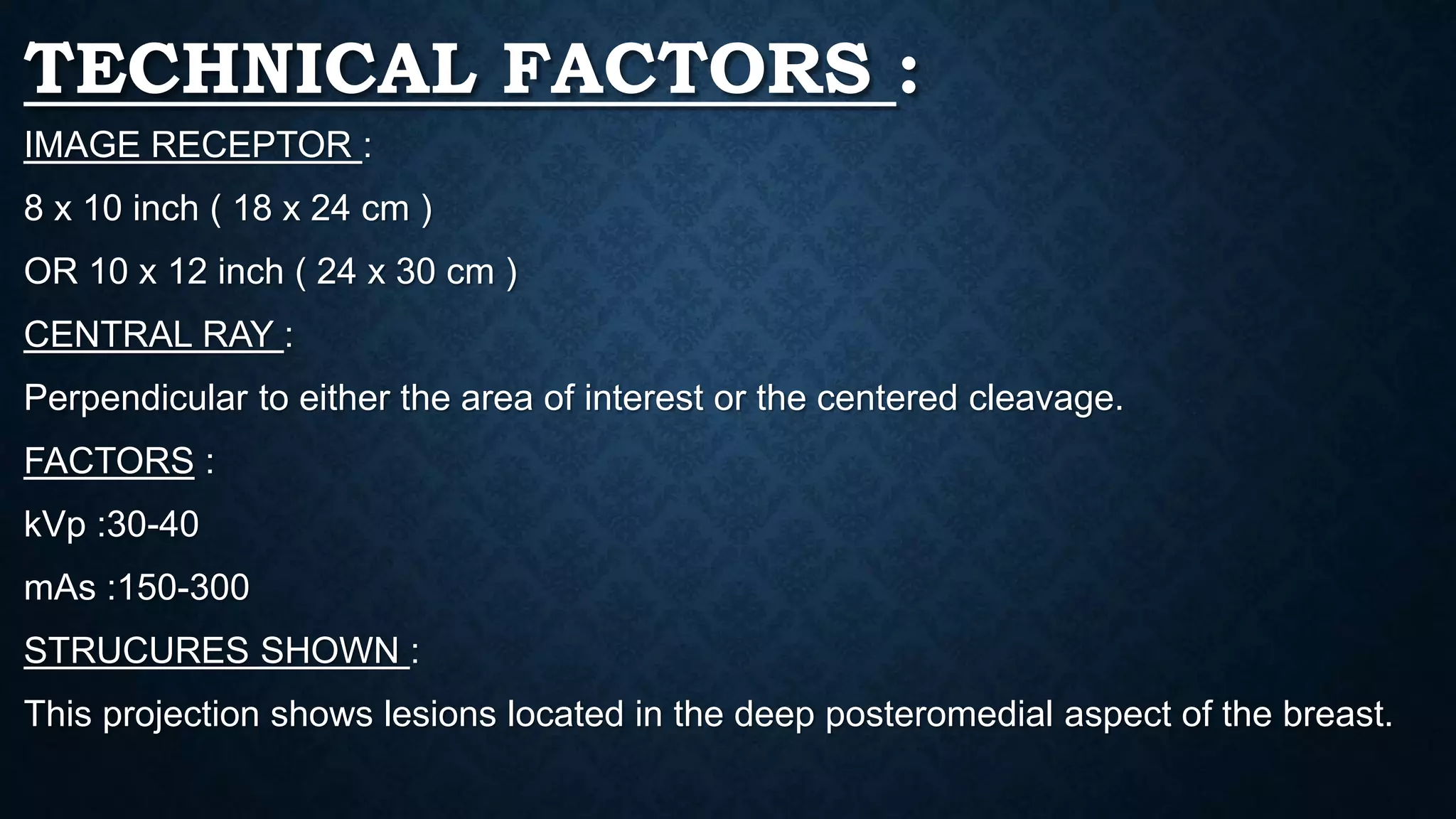 Basic projections of mammogram | PPTX