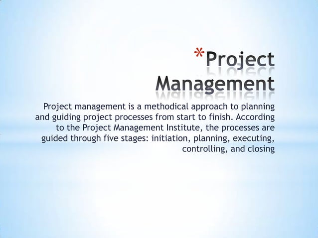 Basic project management | PPT
