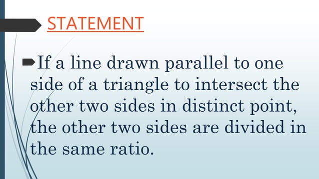 Basic proportionality theorem | PPTX
